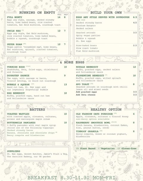 Breakfast | The Tin Roof Cafeteria & Bakery Maldon